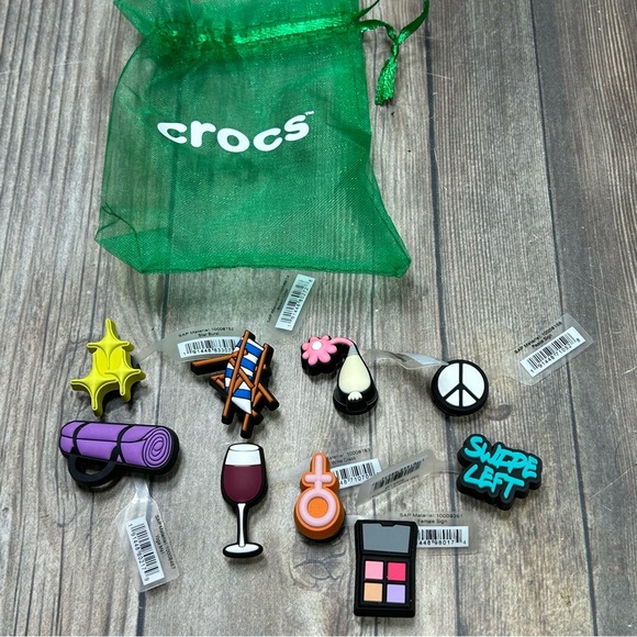 CROCS | Accessories | Jibbitz Shoe Charms Crocs Lot Of 9 Wine Glass ...